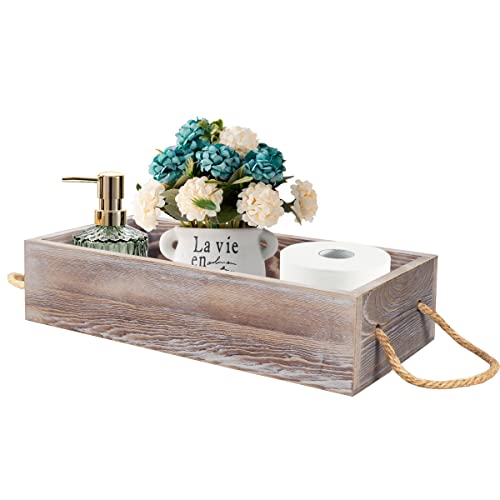 Bathroom Decor Box,2 Sides Funny Bathroom Signs Gift,Toilet Paper Holder Perfect for Farmhouse Bathroom Decor,Toilet Paper Storage,Rustic Bathroom Decor, Gifts for Her