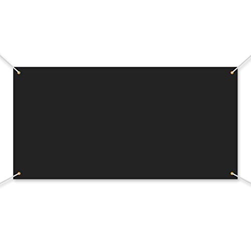 Large Banners and Signs Blank Parade Banner Blank Banner Decoration for Design Your Own Characters and Patterns Indoor Outdoor Display, 2 x 6 Feet (Black)