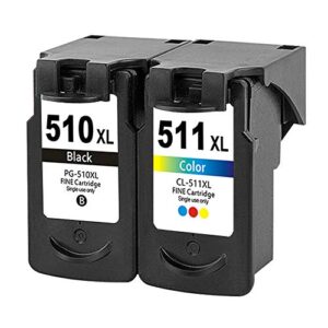 remanufactured pg 510 cl 511 xl ink cartridge replacement 510 and 511 xl for canon mp230 mp250 mp280 mp2510 mp480 mp492 mp495 ip2700 ip2702 mx320 mx330 mx3510 printers 1 black 1 color