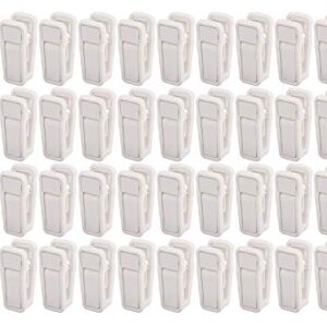 KISEER Plastic Baby Hanger Clips, 40 Pcs Slim-line Finger Clips Set Clothes Hanger Velvet Hanger (White)