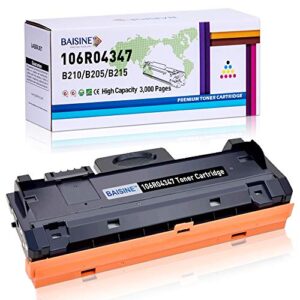 baisine 106r04347 compatible toner cartridge replacement for xerox 106r04346 106r04347 black high capacity toner cartridge (3,000 pages) for xerox b205 / b210 / b215, b205ni b210dni b215dni (1 pack)