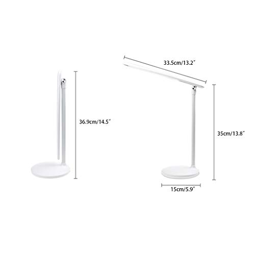 Eye-Caring LED Folding Desk Lamp Eye Protection Portable Charging Touch Dimming with Memory Function Rotating Reading and Writing Table Lamp Office lamp (Color : Black)