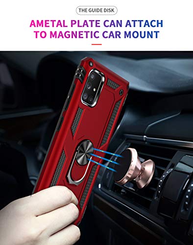 Samsung A71 5G Case,Galaxy A71 5G Case,PUSHIMEI Military Grade Heavy Duty Protection Phone Case Cover with HD Screen Protector Magnetic Ring Kickstand for Samsung Galaxy A71 5G (Black Military Case)