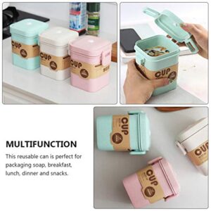 DOITOOL Insulated Food Jar Soup Lunch Container Bento Box Vacuum Thermal Microwavable Food Storage Container Flask 600ml