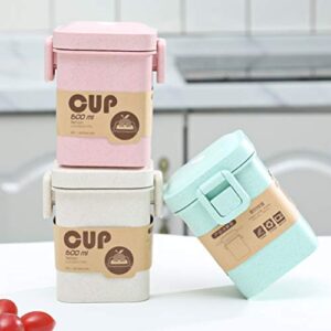 DOITOOL Insulated Food Jar Soup Lunch Container Bento Box Vacuum Thermal Microwavable Food Storage Container Flask 600ml