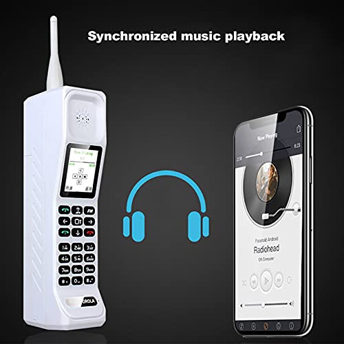 Vintage Cellphone, 1.77'' HD Display Screen New Classic Old Mobile Phone, Dual Cards Dual Standby Elderly Mobile Phone with FM Radio, 4500mAh Battery, GSM 850MHz/900MHz(White)