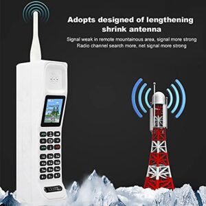 Vintage Cellphone, 1.77'' HD Display Screen New Classic Old Mobile Phone, Dual Cards Dual Standby Elderly Mobile Phone with FM Radio, 4500mAh Battery, GSM 850MHz/900MHz(White)