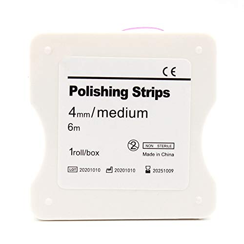 Dental Polishing Strip Floss Tape for Teeth Dental Finishing Whitening Strips Teeth Cleaning Tool Dental Filling Tape Tooth File Strip (Pink)