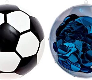 Gender Reveal Confetti Soccer Ball, Pink and Blue, for Baby Boy Girl Gender Reveal Party. Great Photos Opportunity