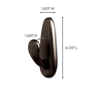 Command Forever Classic Metal Hook, Large, Oil Rubbed Bronze, 2-Hooks (FC13-ORB-2ES), Great for Dorm Decor & Broom & Mop Grippers, Multi-Use Gripper, Holds up to 4 lbs, 2-Pack