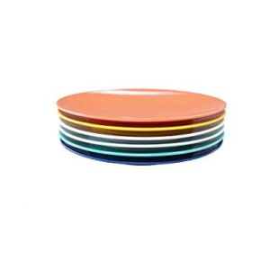 LOK-OSEMILE 6" Appetizer Plate Set of 6 - Melamine Dinnerware - Platter, Dish, Serving, Collection-Multicolor