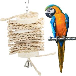 valentine's day carnival hanging bird toy, bird toy, corn husk corn natural for bird chew toy