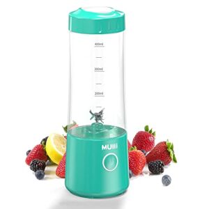 mulli portable blender,usb rechargeable personal mixer for smoothie and shakes, mini blender with six blades for baby food,travel,gym and more