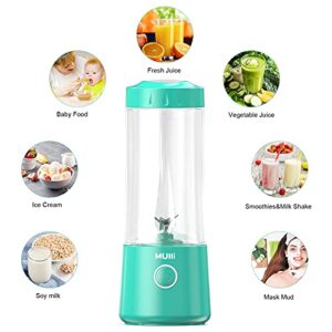 Mulli Portable Blender,USB Rechargeable Personal Mixer for Smoothie and Shakes, Mini Blender with Six Blades for Baby Food,Travel,Gym and More