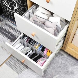 Pack of 3 Closet Organizers and Storage Set Compartment Foldable Underwear Storage Box, There Are 6/7/11 Compartment Nylon Compartments, Can Hold Socks, Bras, Underwear