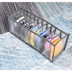 Pack of 3 Closet Organizers and Storage Set Compartment Foldable Underwear Storage Box, There Are 6/7/11 Compartment Nylon Compartments, Can Hold Socks, Bras, Underwear