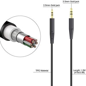 Replacement QC35 Headphone Cord Audio Cable Compatible with Bose QuietComfort 35 QC35 QC35 II QC45 QC25 OE2 OE2i NC700 Soundlink Soundtrue Headphones