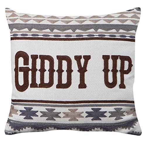 Rod's Diamond Arrow Southwest Giddy Up Embroidered Cowboy Pillow