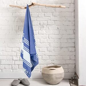 Goroly Home 2 Pack Cotton Beach Towel, Turkish Beach Towel, Gym Towels, Turkish Peshtemal Towels, Pestemal Towels, Thin Camping Bath, Pool Blanket, Fouta Towels 100% Cotton- 36x71 Inch - Royal Blue