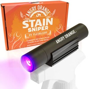 angry orange uv flashlight - led black light detector for dry dog urine - flashlights make stains glow in the dark with ultraviolet blacklight