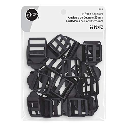 Dritz BLK155 Strap Adjusters 1in Plastic Black Bag & Tote Accessories