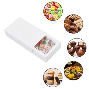 BENECREAT 16 Pack Kraft Paper Drawer Box 6.5x4.5x1.7" Festival Gift Wrapping Boxes Soap Jewelry Candy Weeding Party Favors Gift Packaging Boxes, White