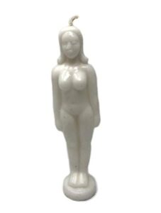 white – female shape - spellcasting candle – wicca - hoodoo