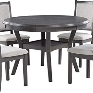 New Classic Furniture Amy 5-Piece Dining Table Set, Gray