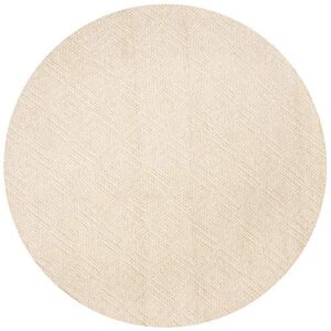 SAFAVIEH Vermont Collection 8' Round Ivory VRM212A Handmade Premium Wool & Cotton Area Rug