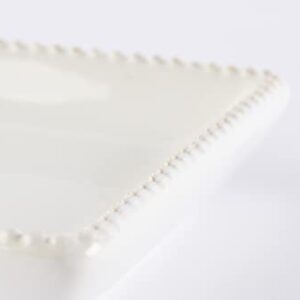 Mud Pie Secret Family Recipe White Ceramic Tray with Dip Cup, 4 1/2" x 15" | Spreader 5 1/2"