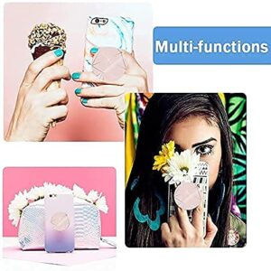 （6 Pack） Cellphone Stand,Cell Phone Finger Foldable Holder Grip for Smartphones and Tablets - Black White Pink Unicorn Blue Galaxy Marble Mandala