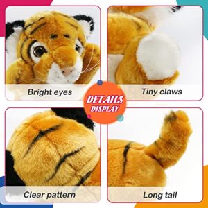 SpecialYou Tiger Hand Puppet Zoo Animal Puppets Jungle Friends Plush Toy for Imaginative Play, Storytelling, Teaching, Preschool & Role-Play, 8’’