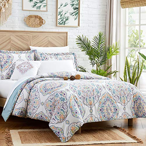 Modern Threads Rori 8-Piece Printed All Season Down Alternative Complete Bedding Set with Matching Shams, Decorative Pillows and Sheets Queen