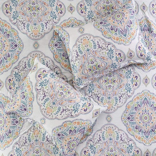 Modern Threads Rori 8-Piece Printed All Season Down Alternative Complete Bedding Set with Matching Shams, Decorative Pillows and Sheets Queen