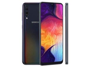 samsung galaxy a50 sm-a505 64gb 6.4" infinity display, triple camera, gsm unlocked - black (renewed)