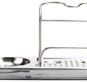 OXO Good Grips Stainless Steel Easy Press Dispenser & Good Grips Stainless Steel Sink Caddy