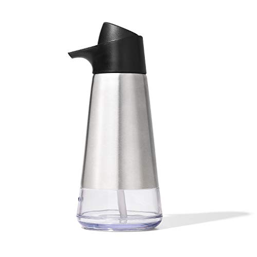 OXO Good Grips Stainless Steel Easy Press Dispenser & Good Grips Stainless Steel Sink Caddy