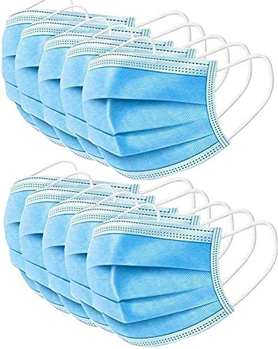 2000 PCS Wholesale Bulk Disposable Face Masks Blue (40 Boxes, 50pcs/Box), 3-Layers