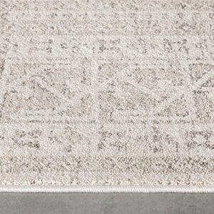 Well Woven Loop-De-Loop Carina Tribal Medallion Beige Kilim-Style 7'10" x 10'6" Area Rug