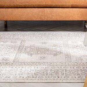 Well Woven Loop-De-Loop Carina Tribal Medallion Beige Kilim-Style 7'10" x 10'6" Area Rug