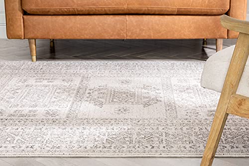 Well Woven Loop-De-Loop Carina Tribal Medallion Beige Kilim-Style 7'10" x 10'6" Area Rug