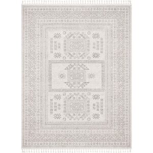 Well Woven Loop-De-Loop Carina Tribal Medallion Beige Kilim-Style 7'10" x 10'6" Area Rug