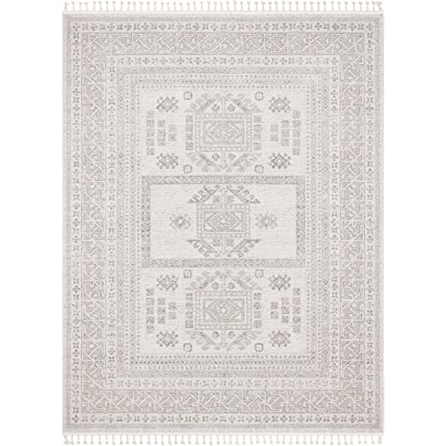 Well Woven Loop-De-Loop Carina Tribal Medallion Beige Kilim-Style 7'10" x 10'6" Area Rug