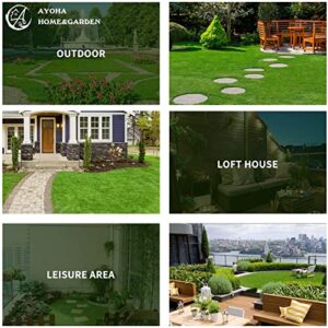 AYOHA 3 FT x 8 FT Artificial Grass, Realistic Fake Grass Deluxe Synthetic Turf Thick Lawn Pet Turf, Indoor/Outdoor Landscape, Easy to Clean with Drain Holes, Non-Toxic, High Density, 35mm