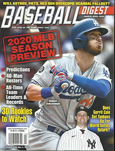 BASEBALL DIGEST MAGAZINE, 2020 MLB SEASON PREVIEW MARCH/APRIL 2020 VOL. 79