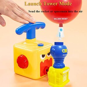 NEXTAKE Balloon Power Racer Launcher Toy Set, Creative Balloon Powered Car Air Power Racer Kit with Launch Tower Rocket Astronaut-12 Balloons (Monster)