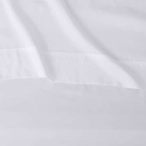 AmazonBasics Lightweight Super Soft Easy Care Microfiber Bed Sheet Set with 16" Deep Pockets - Full, Bright White & Light-Weight Microfiber Duvet Cover Set with Snap Buttons - Full/Queen, Bright White