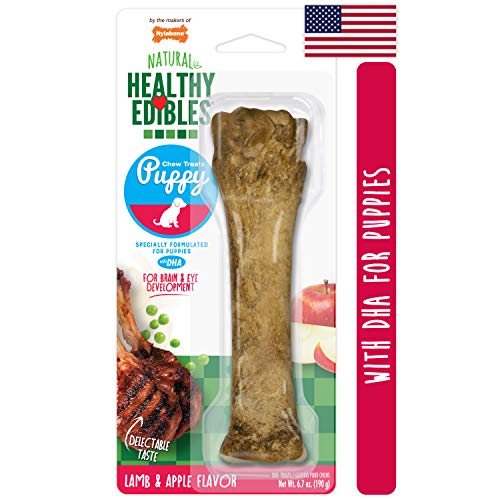 Nylabone Healthy Edibles Puppy Natural Long Lasting Dog Chew Treats Lamb & Apple X-Large/Souper (1 Count)