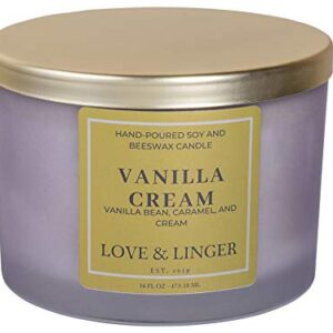 Vanilla Bean Candle | Vanilla Scented Candle | Luxury Soy & Beeswax Candles for Home | 16 oz. Large Jar Candle | Holiday Candles | Warm Vanilla Candle