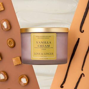 Vanilla Bean Candle | Vanilla Scented Candle | Luxury Soy & Beeswax Candles for Home | 16 oz. Large Jar Candle | Holiday Candles | Warm Vanilla Candle